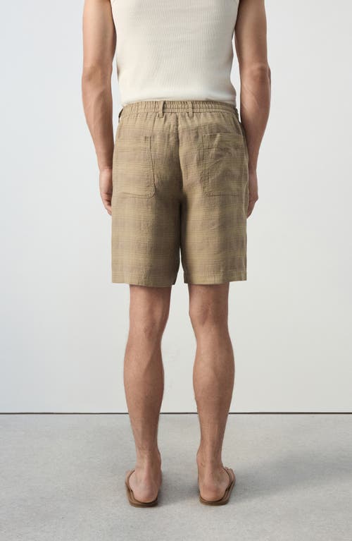 MANGO linen & cotton drawstring bermuda shorts
